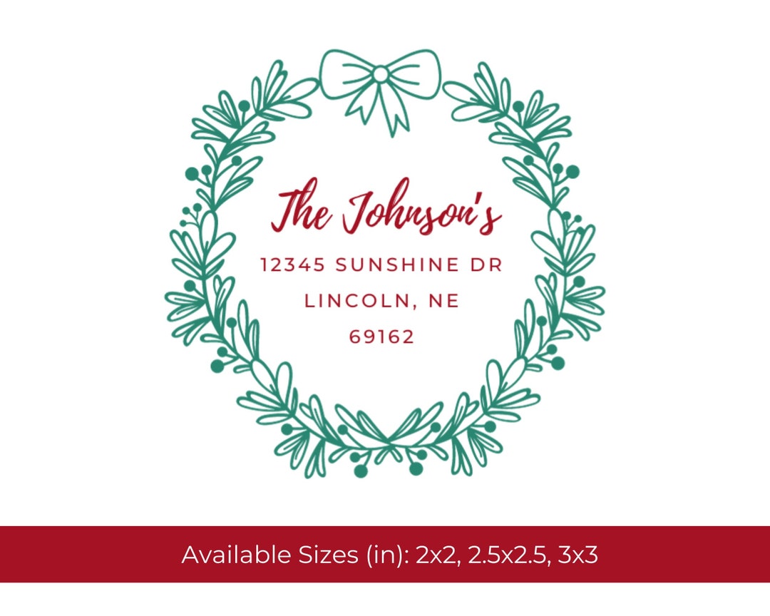 Editable Christmas Address Labels Return Address Label - Etsy
