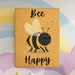 Bee Poster, Bumblebee Poster, Happy Poster, Bee Happy, Childrens Poster ...