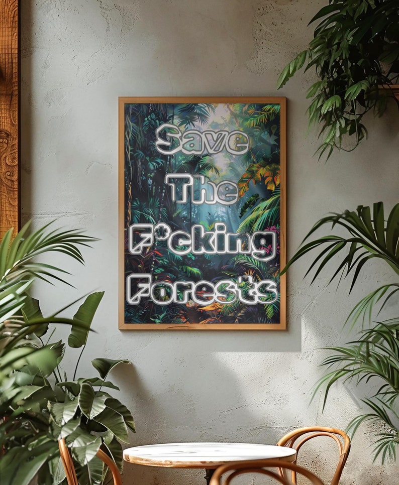 Save the Forests Poster, Jungle Poster, Forest Poster, Conservation ...