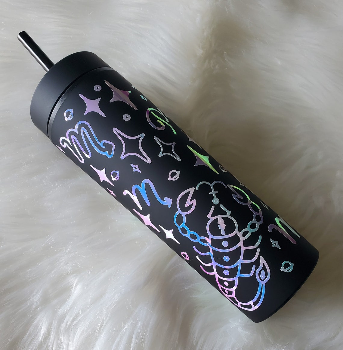 Scorpio Zodiac Sign Inspired 16oz Double Walled Acrylic Cup W/ Lid ...