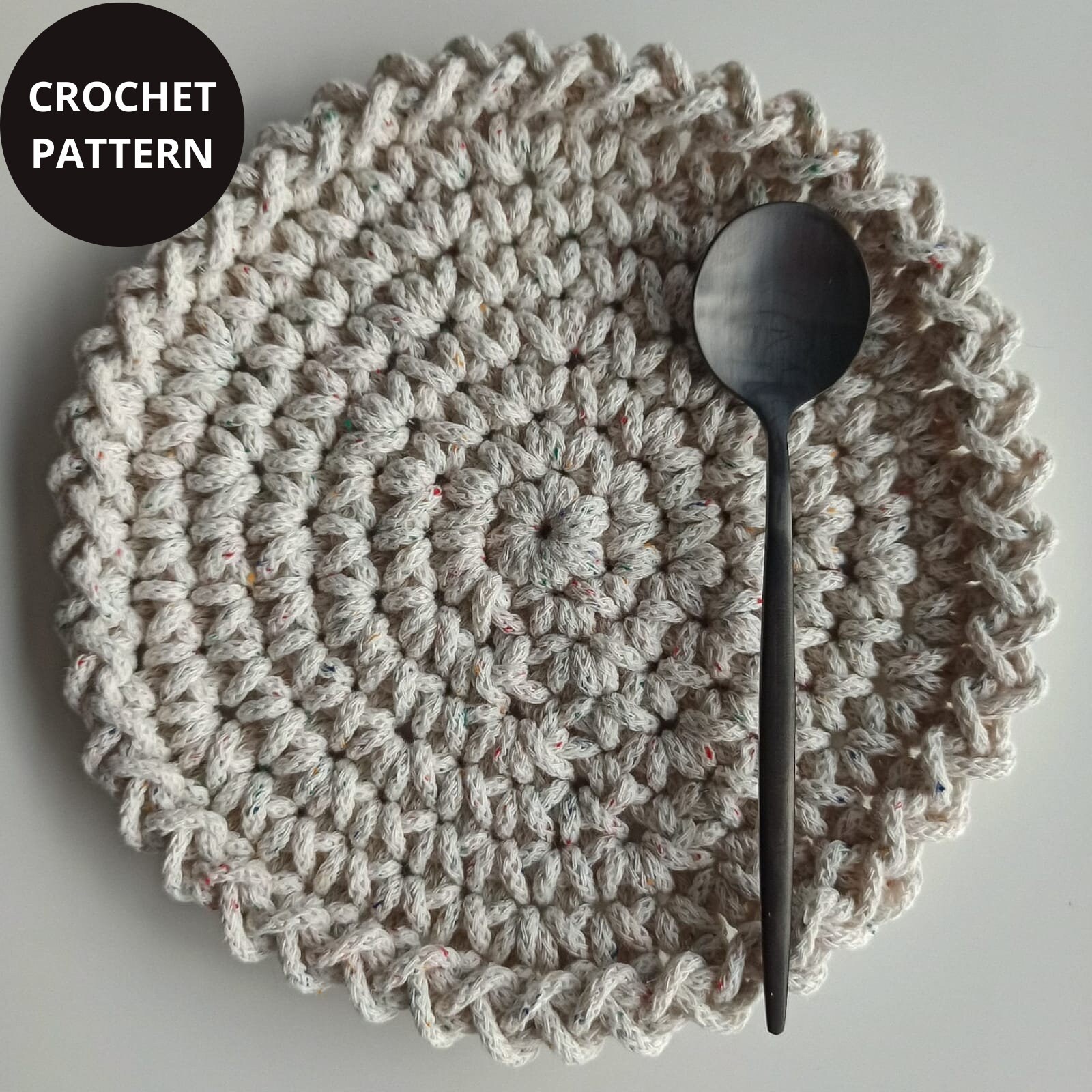 Crochet Pattern + Tutorial - Set of 3 Coasters in 3 Different Sizes - Etsy