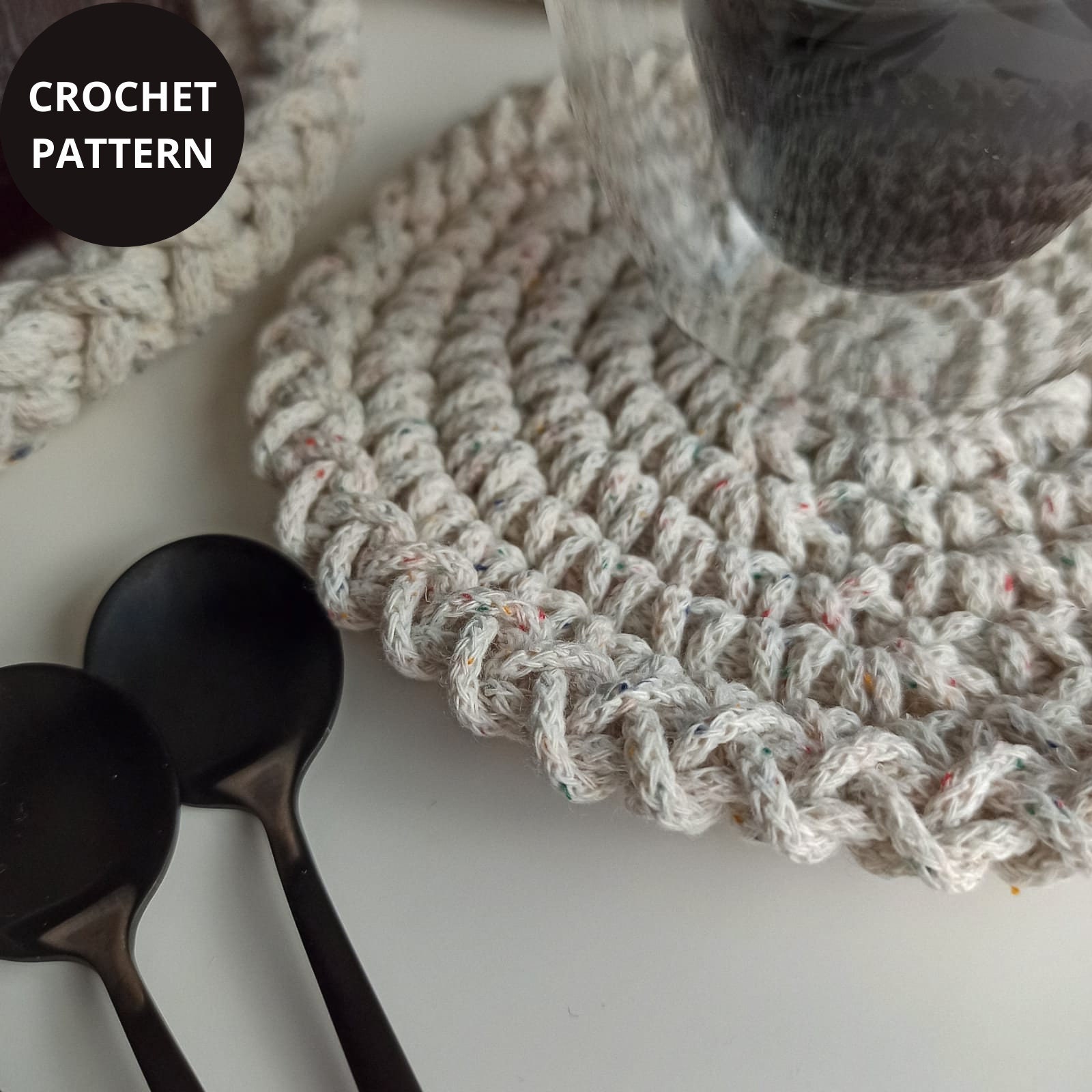 Crochet Pattern + Tutorial - Set of 3 Coasters in 3 Different Sizes - Etsy