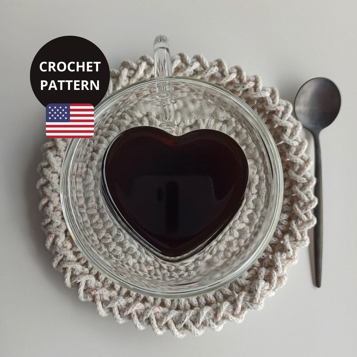 Crochet Pattern Tutorial Set of 3 Coasters in 3 Different Sizes - Etsy