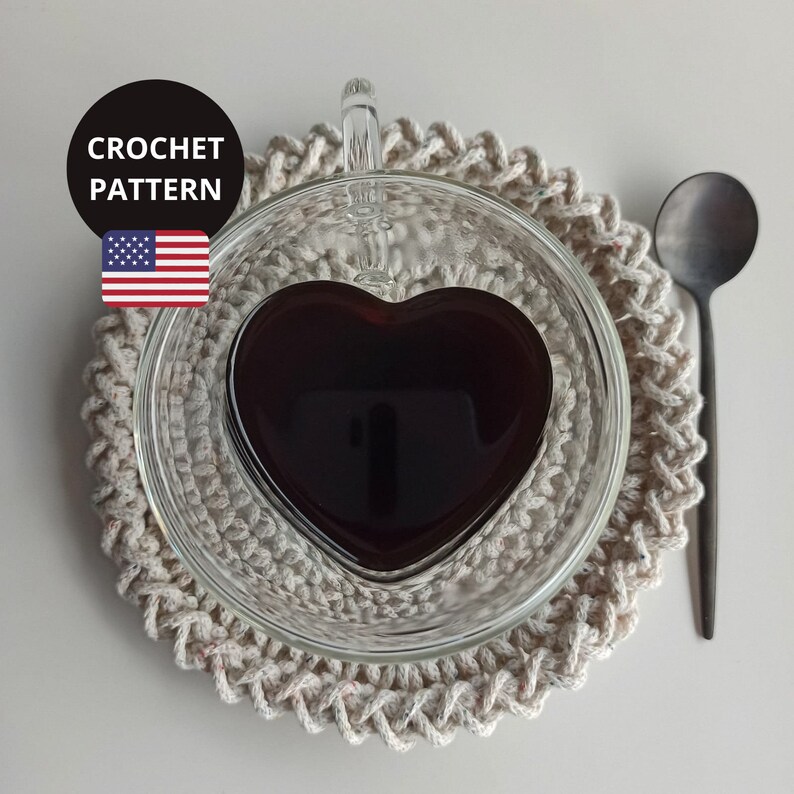 Crochet Pattern + Tutorial - Set of 3 Coasters in 3 Different Sizes - Etsy