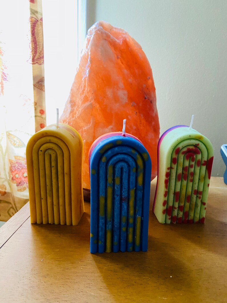 Rainbow Arch Candle, Rainbow Candle, Aesthetic Candle, Decorative ...