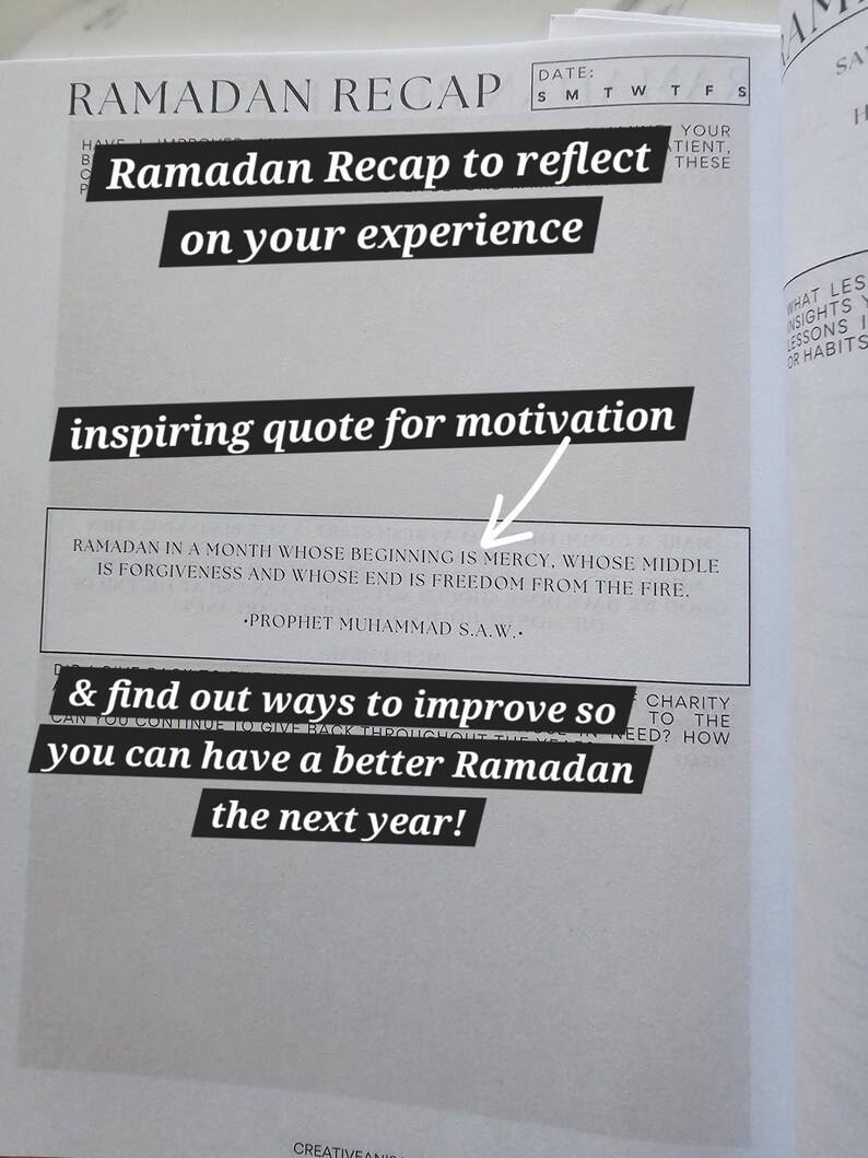 30 Days of Ramadan: Read the Quran in 30 Days Planner and Guided Self ...
