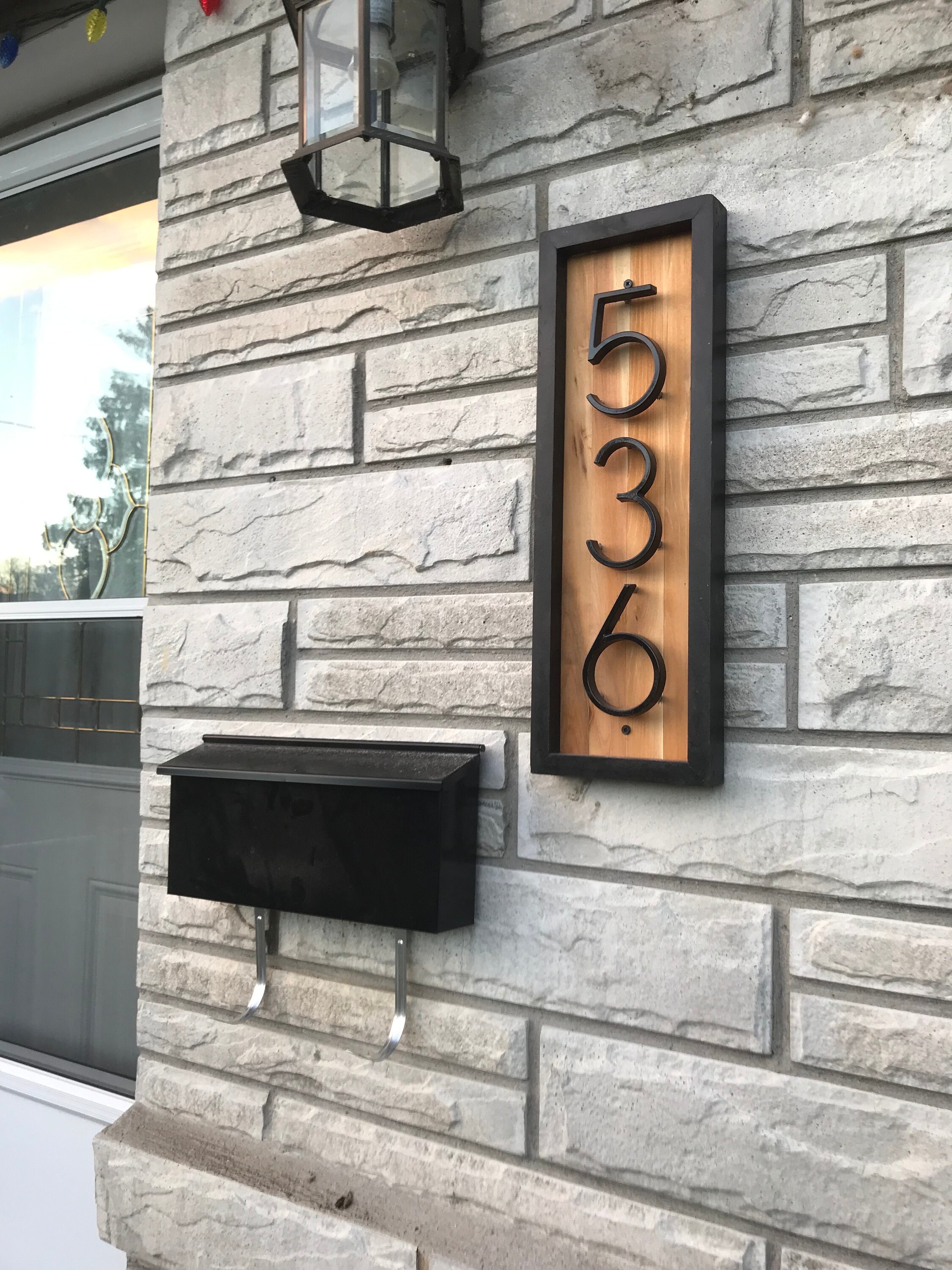 Cedar Wood With Floating Numbers House Sign - Etsy