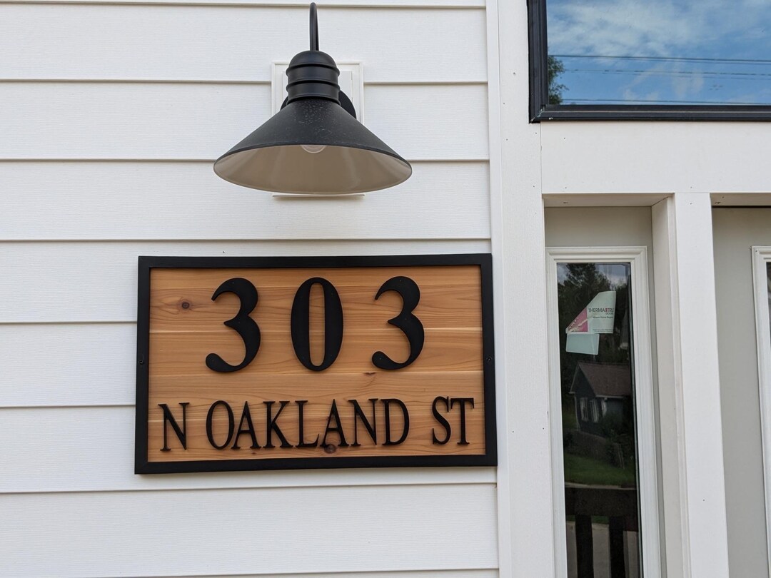 Custom Full Cedar House Sign With Street Name and House Numbers! Sign ...