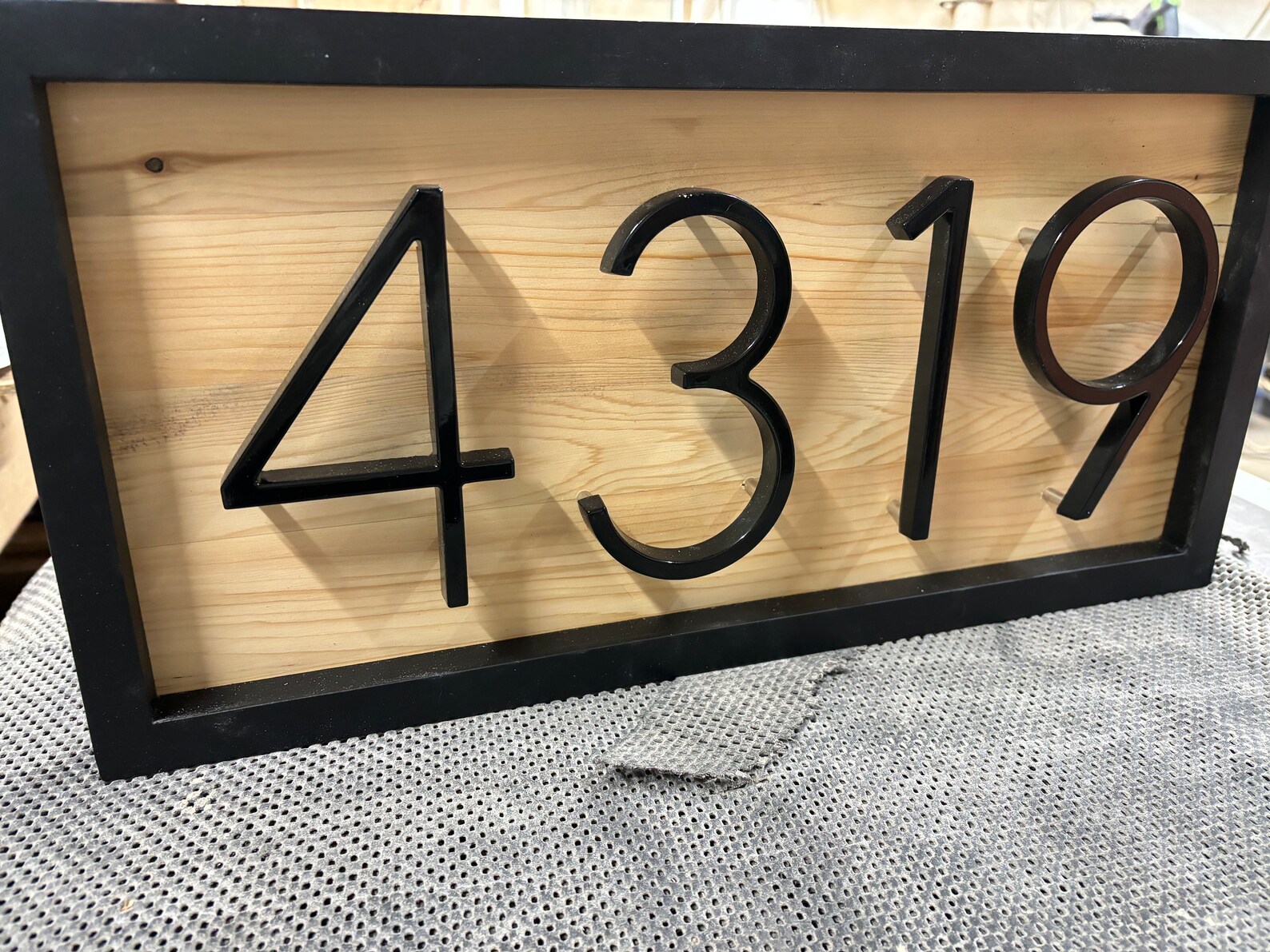 Cedar Wood With Floating Numbers House Sign - Etsy