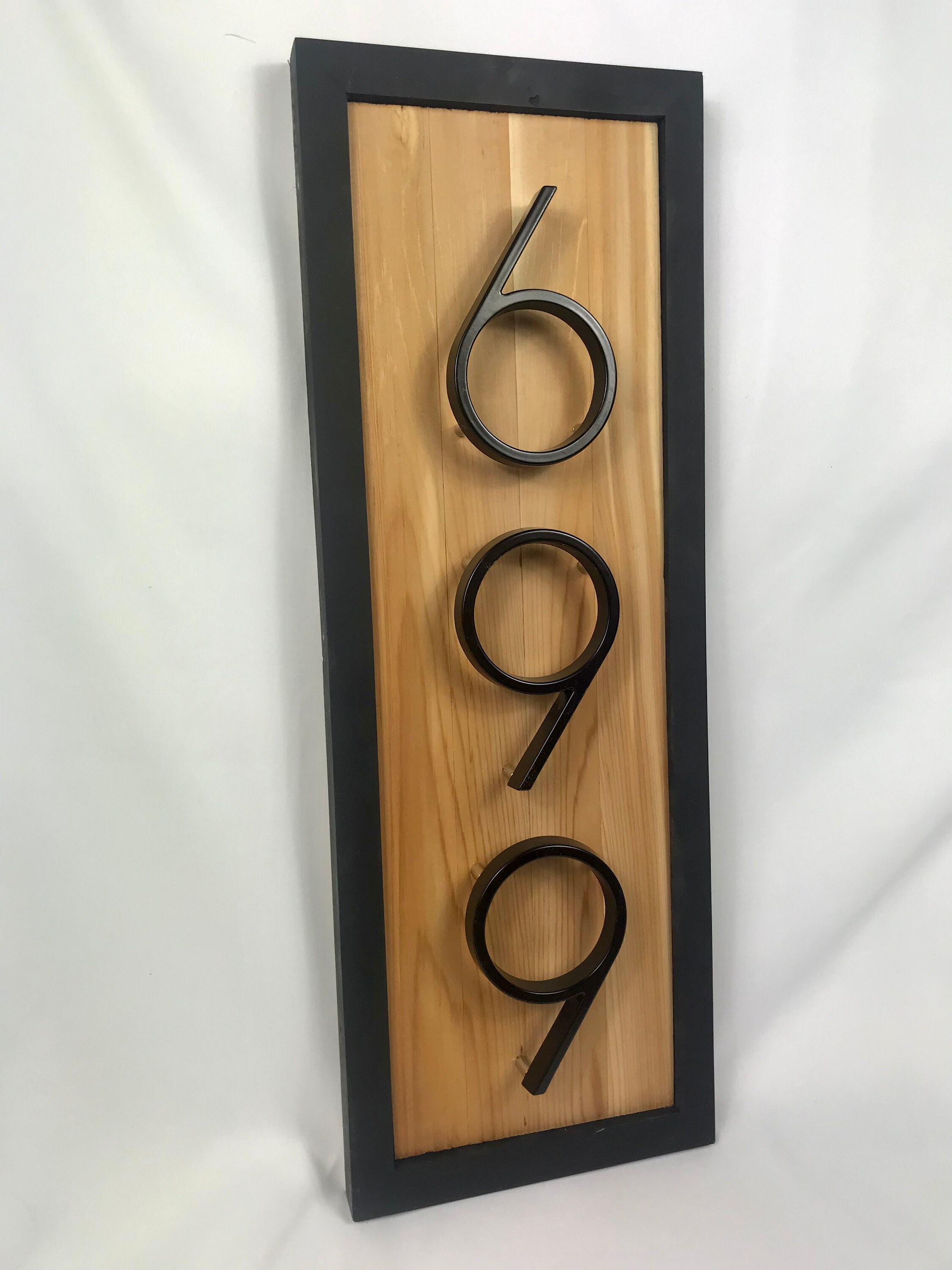 Cedar Wood With Floating Numbers House Sign - Etsy