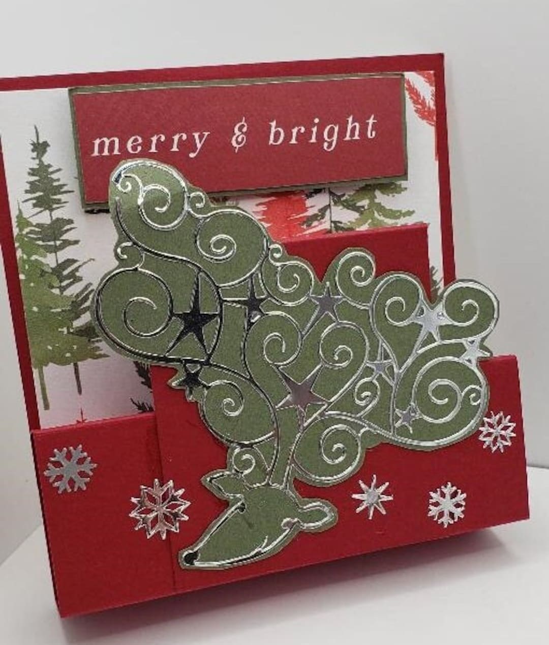 Fancy Fold Christmas Card - Etsy