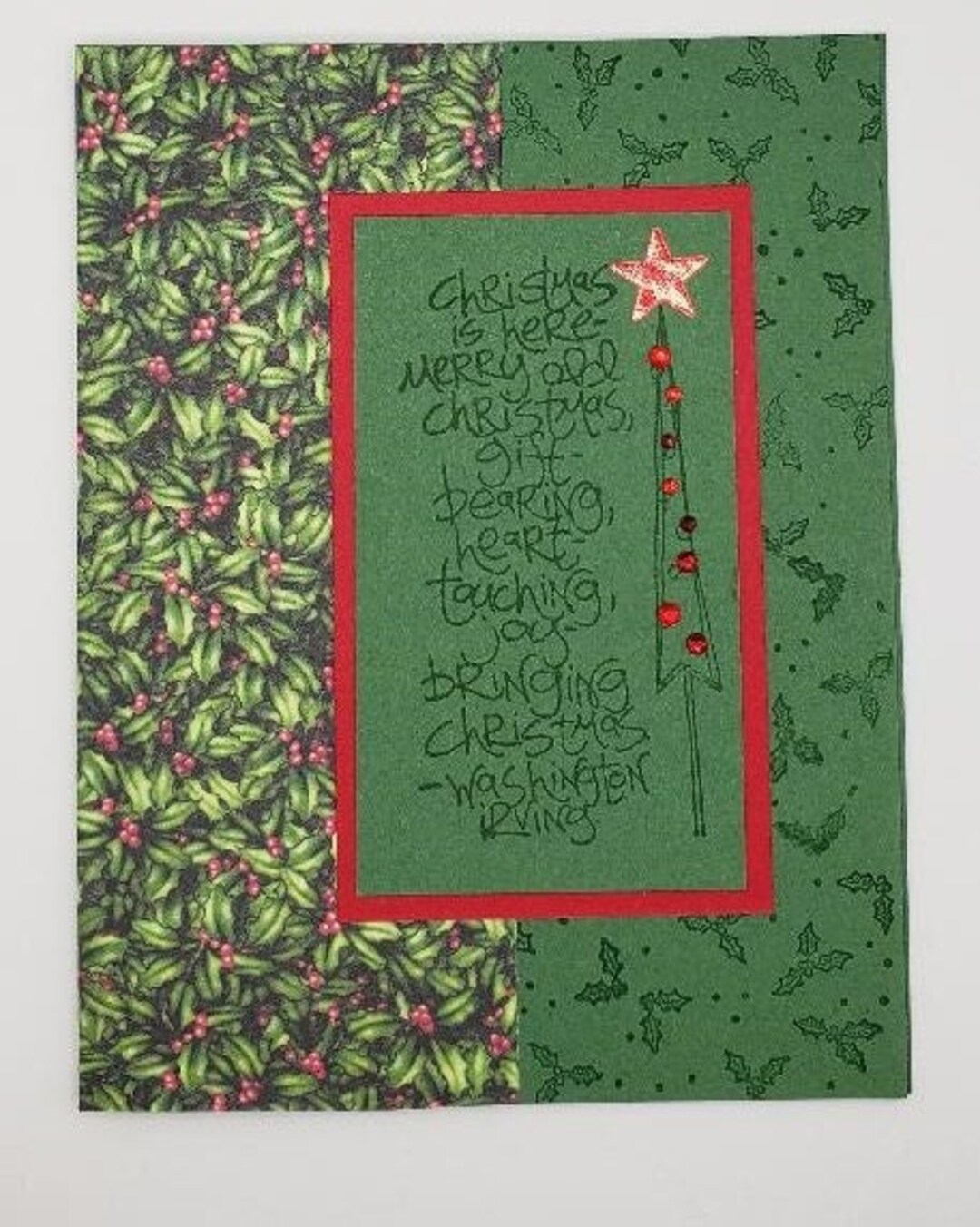 Set of 5 Christmas Cards Stampin up Inspired - Etsy