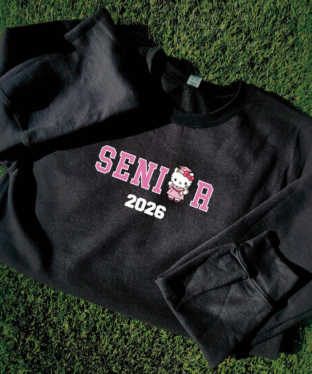 Senior 2026 Pink Hello Kitty Embroidered Apparel, Senior Embroidered ...