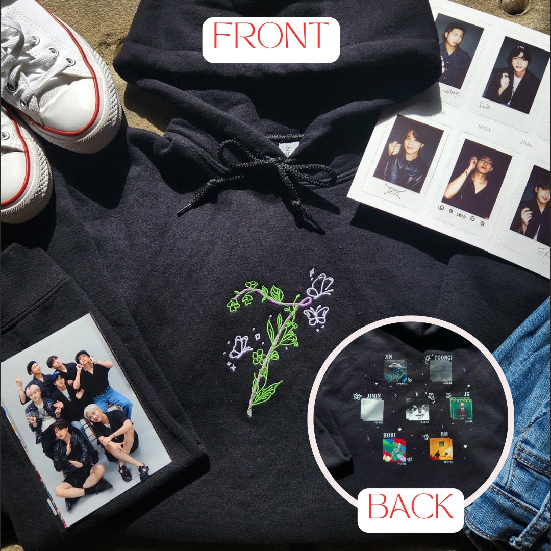 Bts Ot7 Apparel, Bts Solo Albums Embroidered Hoodie, Bts Solo Albums ...
