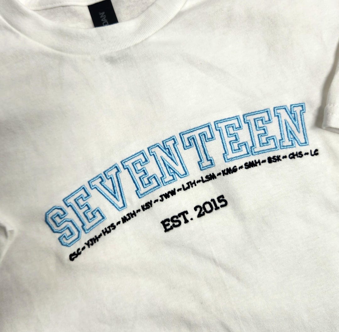 Seventeen Est. Embroidered Apparel, Seventeen Embroidered Hoodie ...