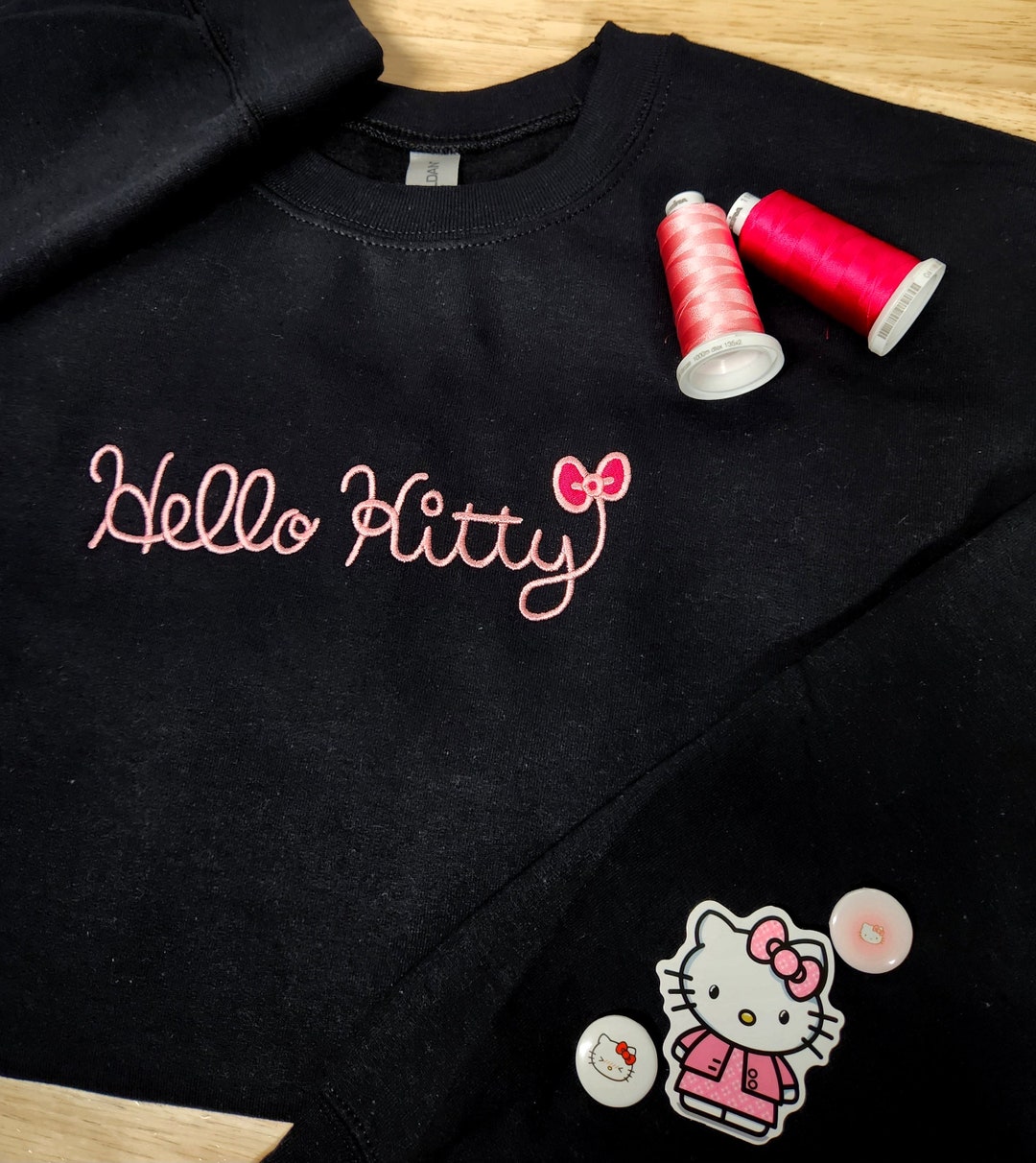 Hello Kitty Apparel, Hello Kitty Embroidered Hoodie, Hello Kitty ...