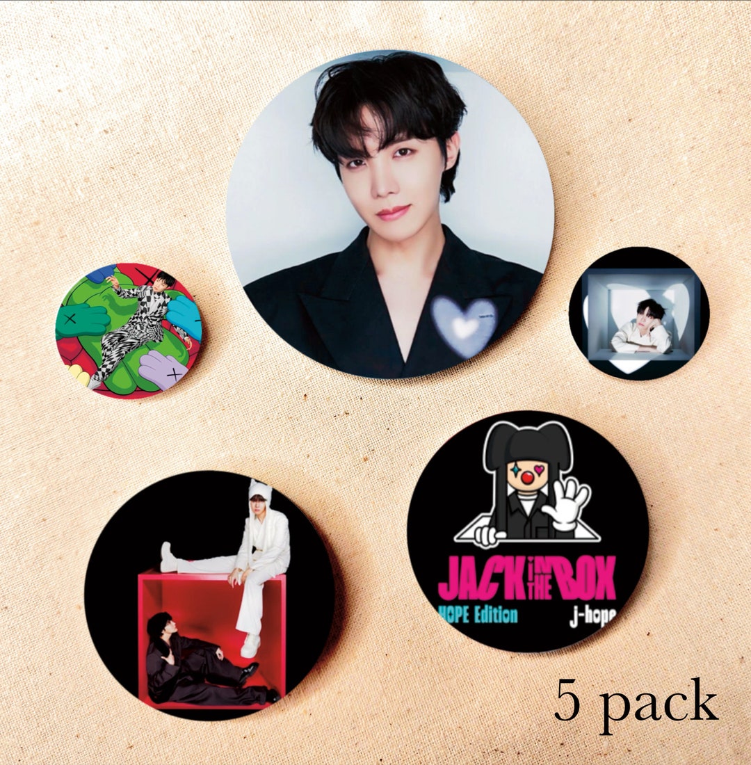 Jack in the Box J-hope Buttons, J-hope Pinback Button Set, Jhope, Army ...