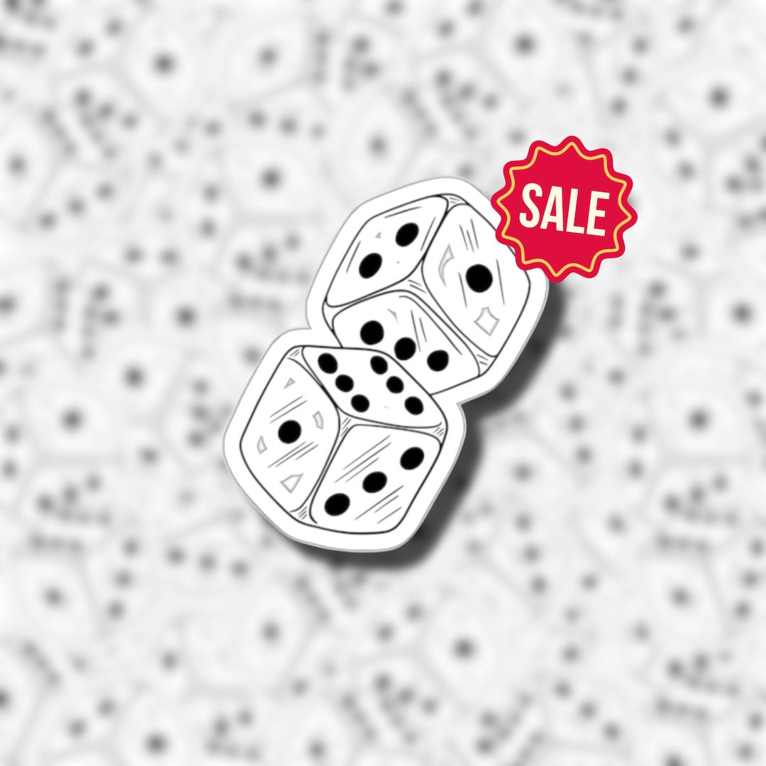 Custom Personalized Sticker Dice Game Lover Stickers Journal Laptop ...