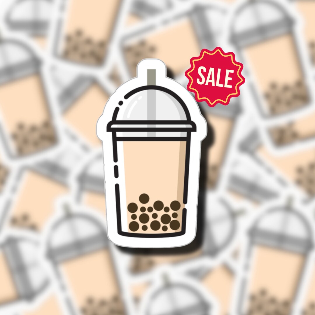 Custom Personalized Boba Sticker Milk Bubble Tea Stickers Drink Coffee ...
