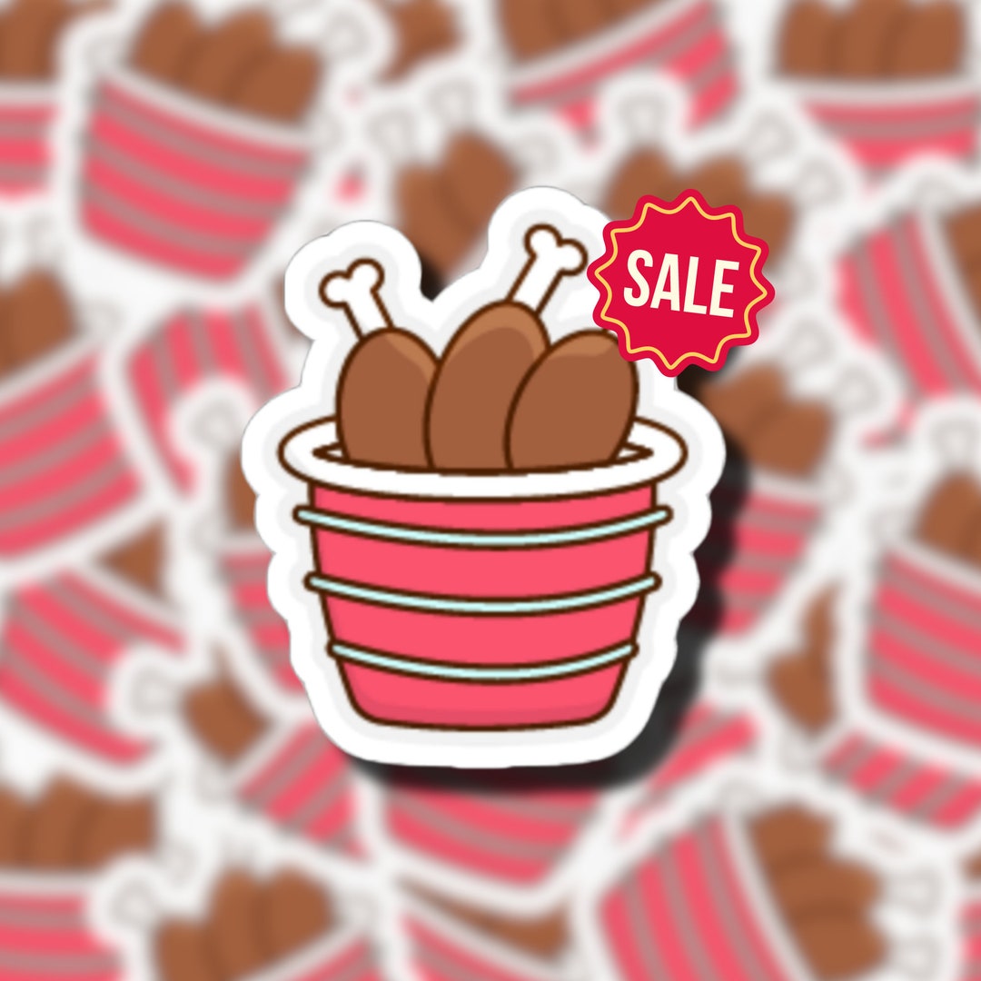 Custom Personalized Fried Chicken Leg Sticker Fast Food Lover Stickers ...