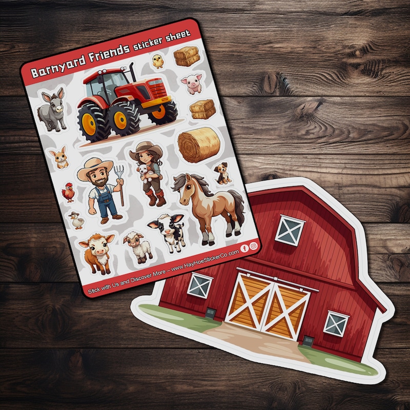 Farm Animal Stickers - Etsy