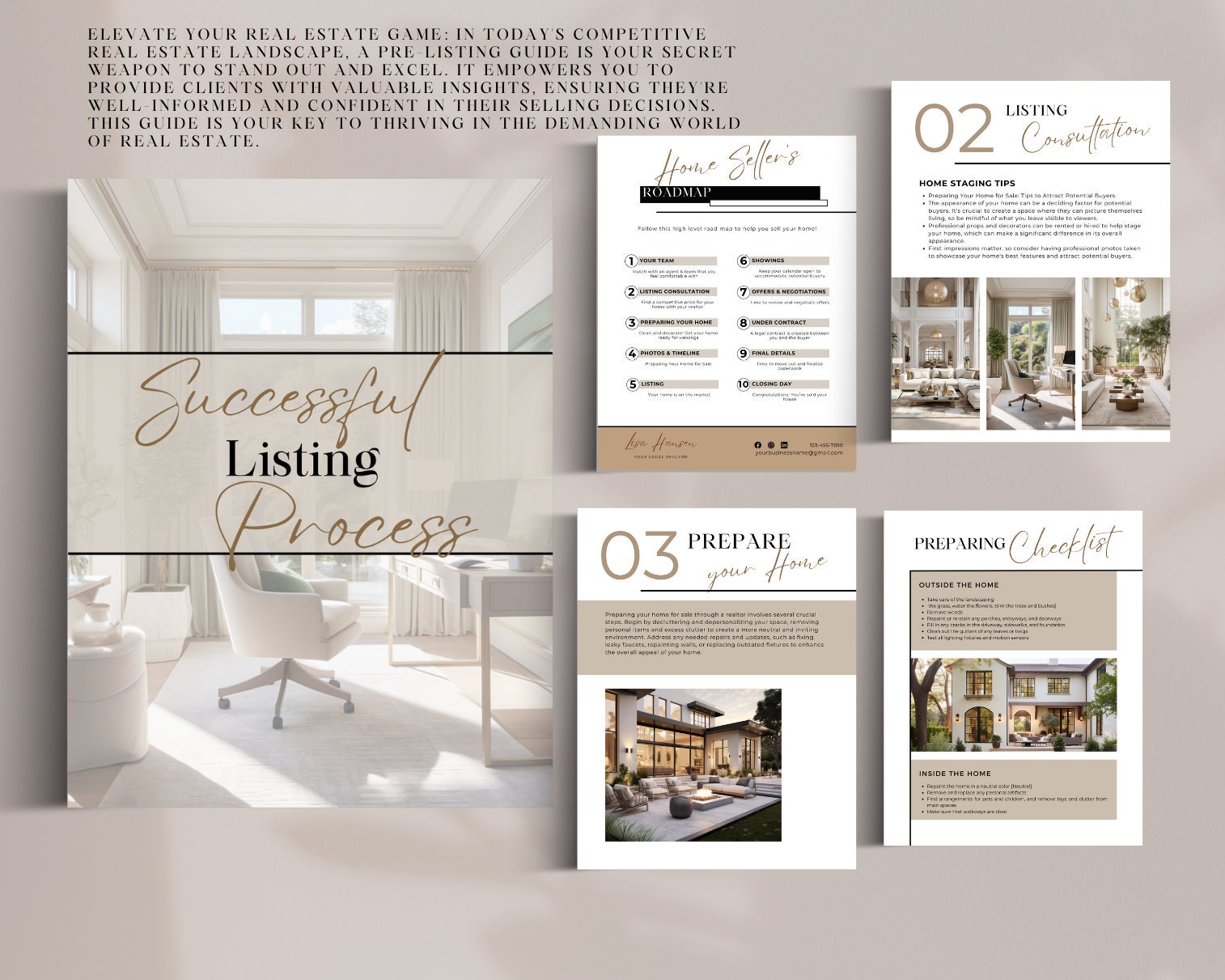 Real Estate Pre-listing Presentation Template – Canva, 73-page Guide ...