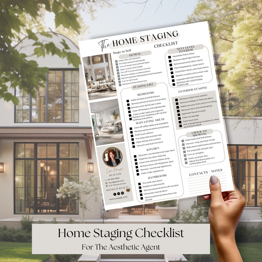 Real Estate Home Staging Checklist House Hunting To-do List - Etsy