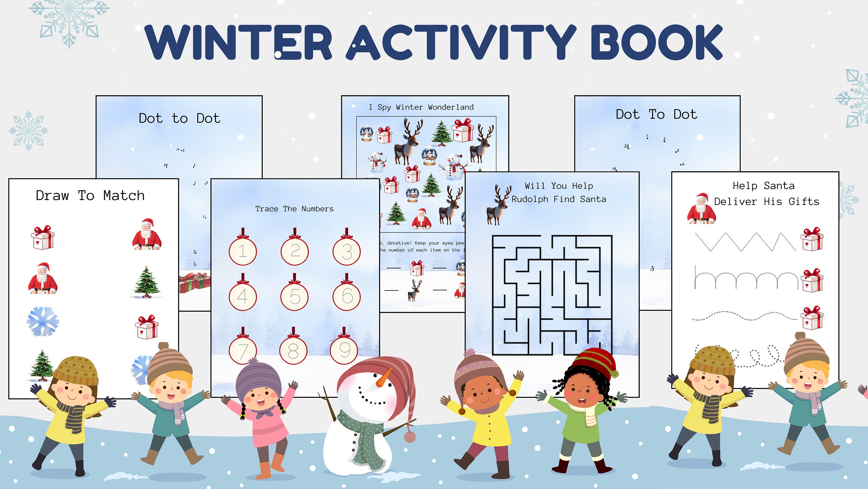 Winter Activity Book PDF - Etsy