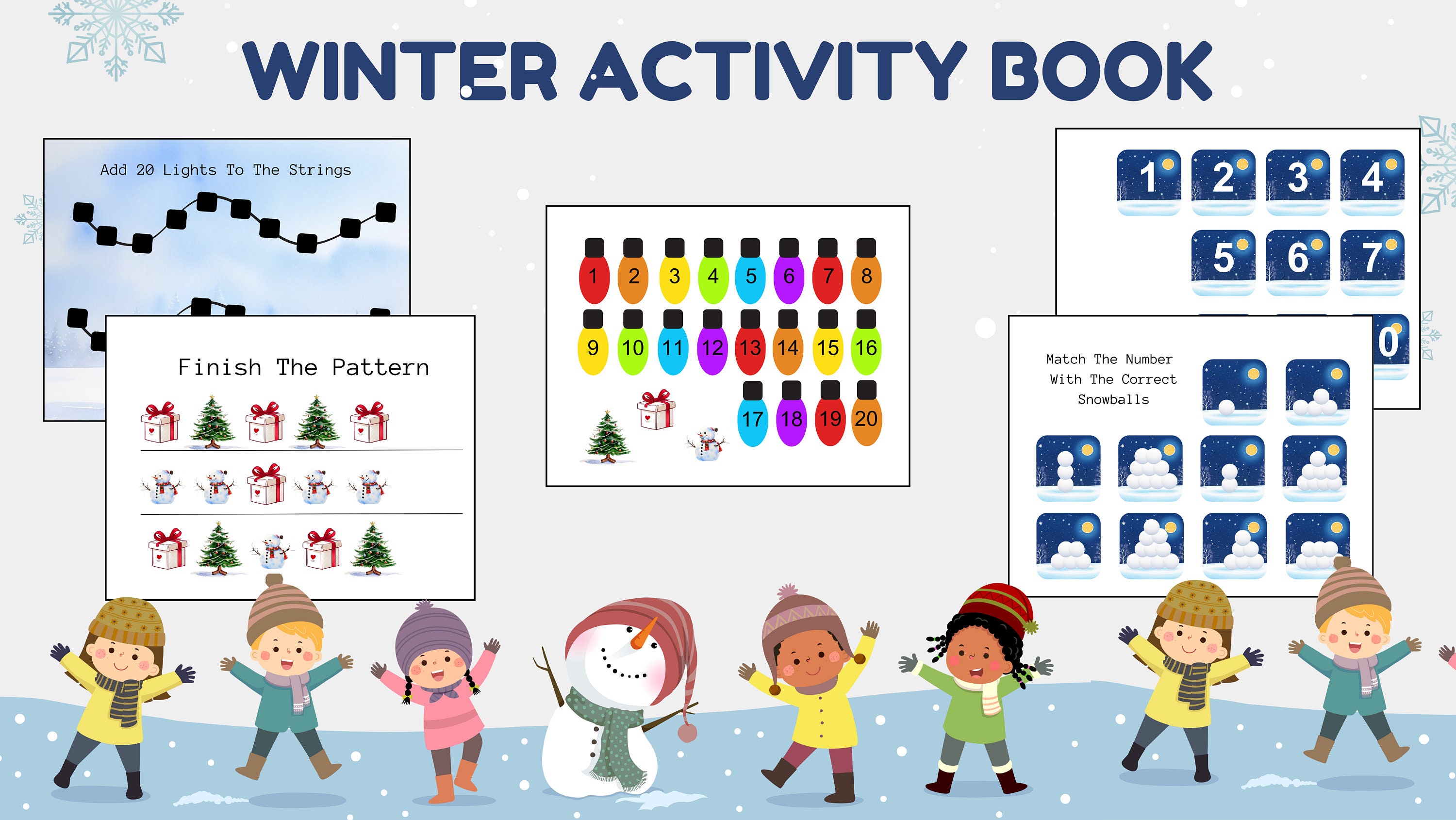 Winter Activity Book PDF - Etsy