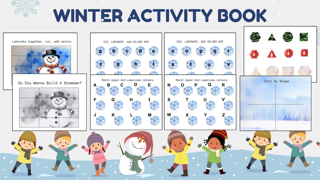 Winter Activity Book PDF - Etsy
