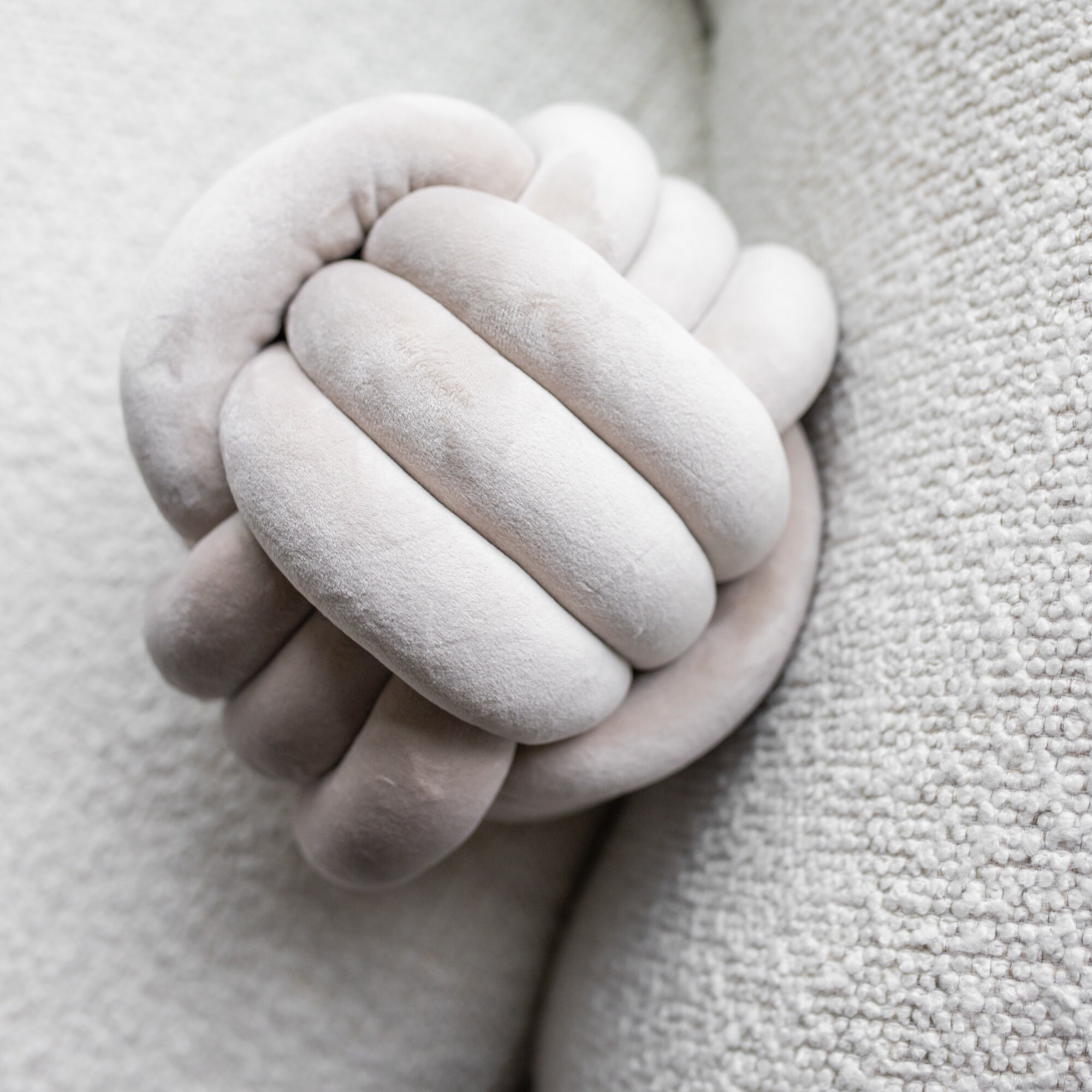 Knot Plush Ball Pillow Velvet I Stuffed Handmade Decorative Pillow I ...