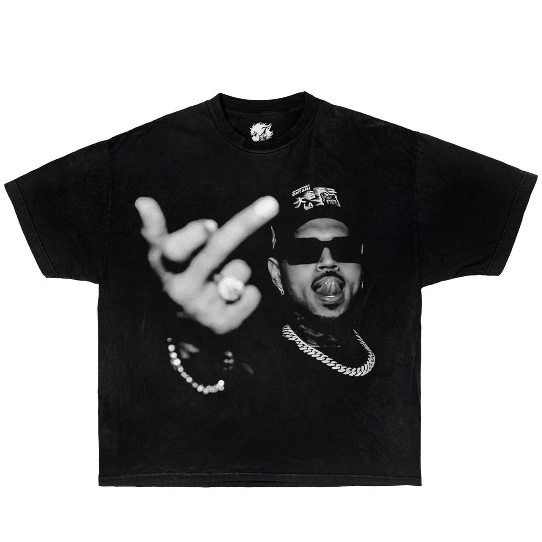 Chris Middle Finger Streetwear Boxy Tee Shirt, Y2K Shirts, Graphic ...