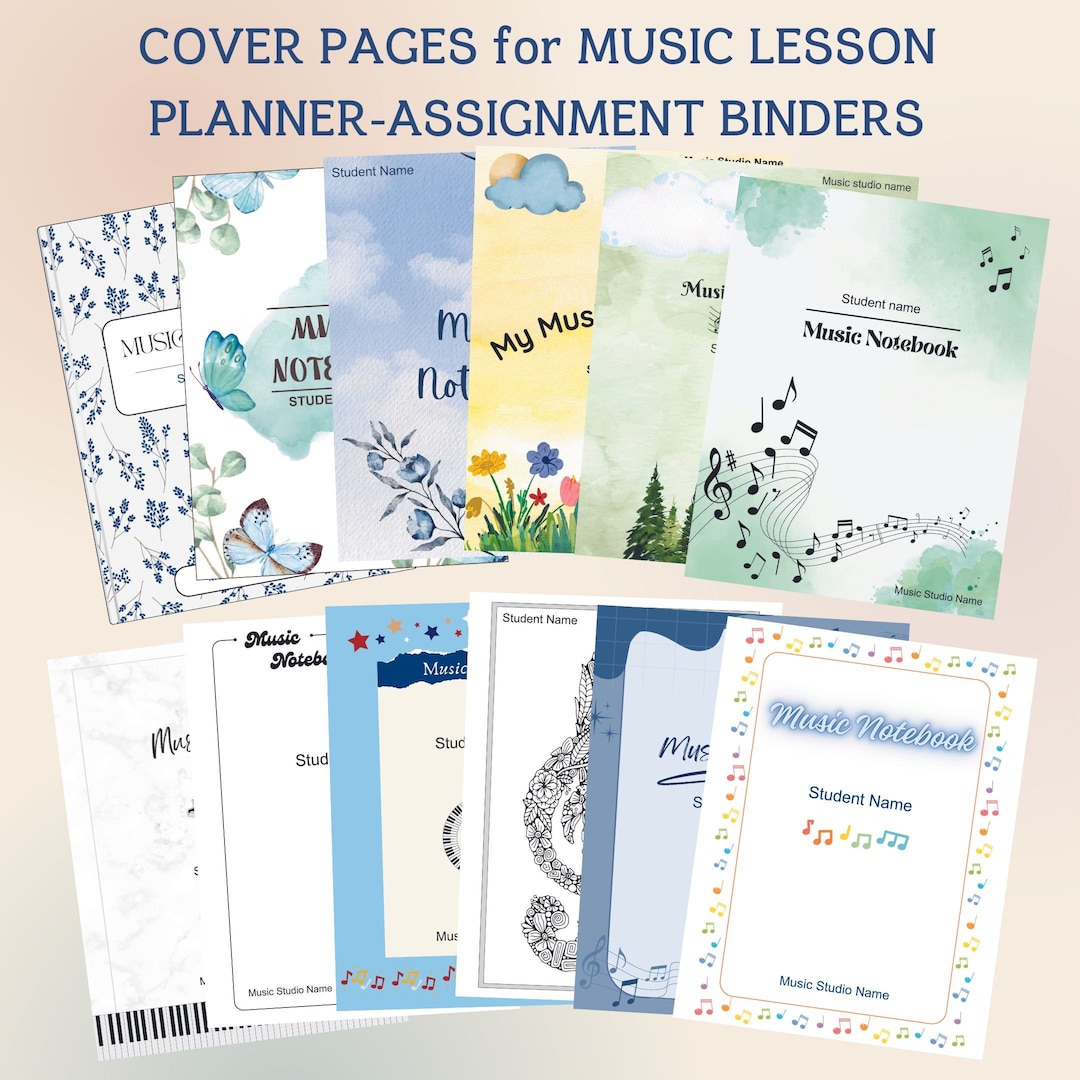 Music Binder COVER PAGES - Customizable! for Music Teachers and ...