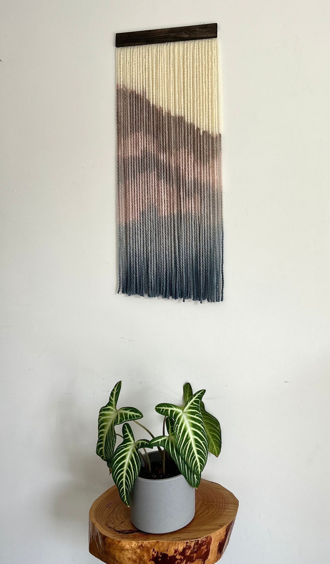 Abstract Boho Drip Dye Macrame Wall Hanging - Etsy