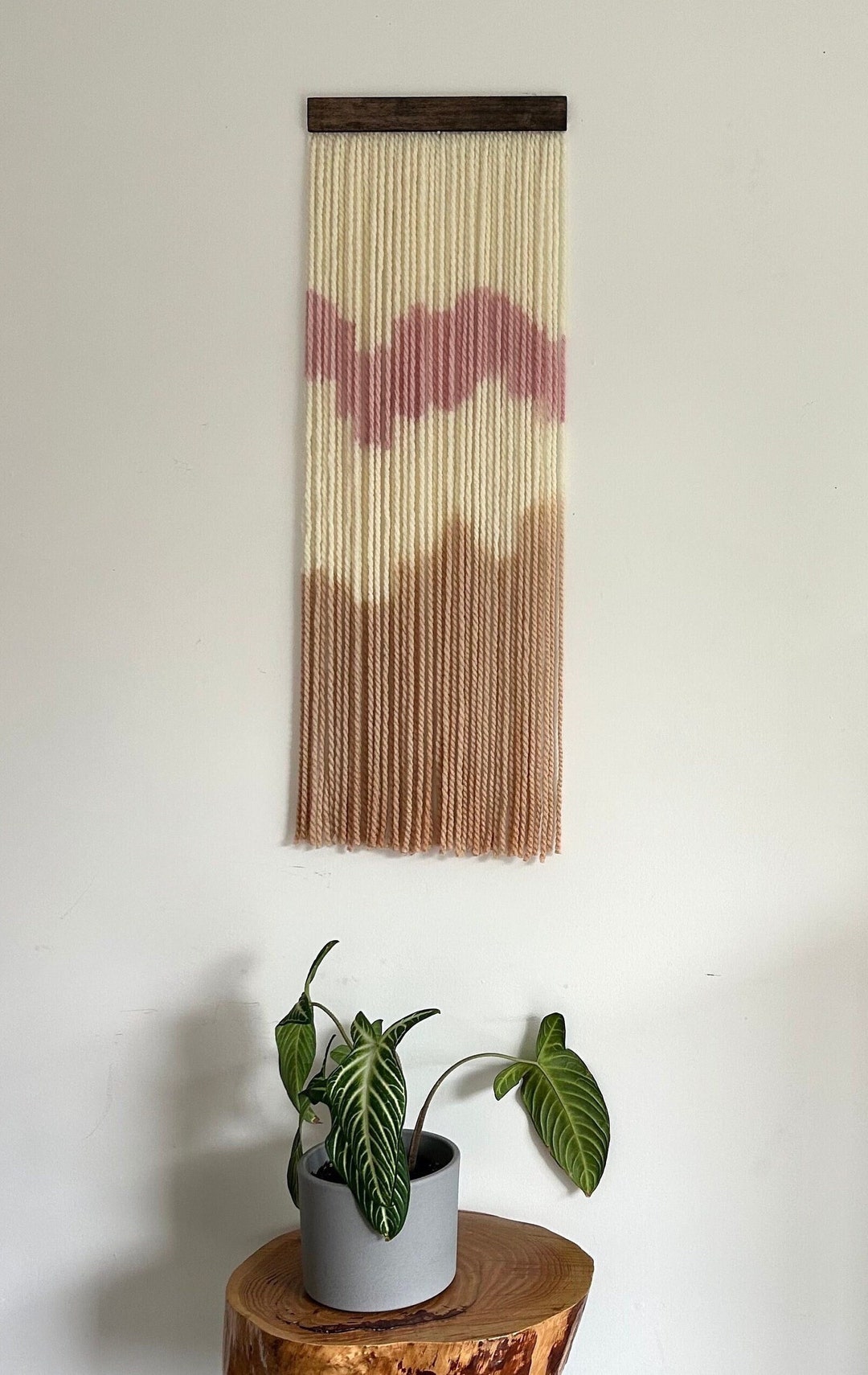 Abstract Boho Drip Dye Macrame Wall Hanging - Etsy