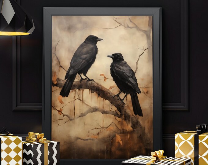 Leslie Woods Smug Crows Art Print - Etsy Canada
