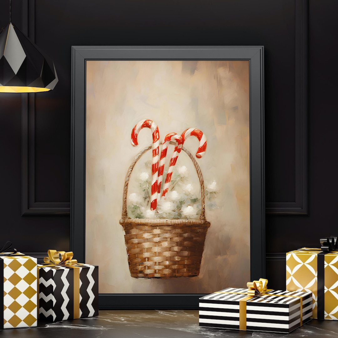 Christmas Vintage Candy Cane Prints,candy Cane Wall Decor,rustic Candy ...