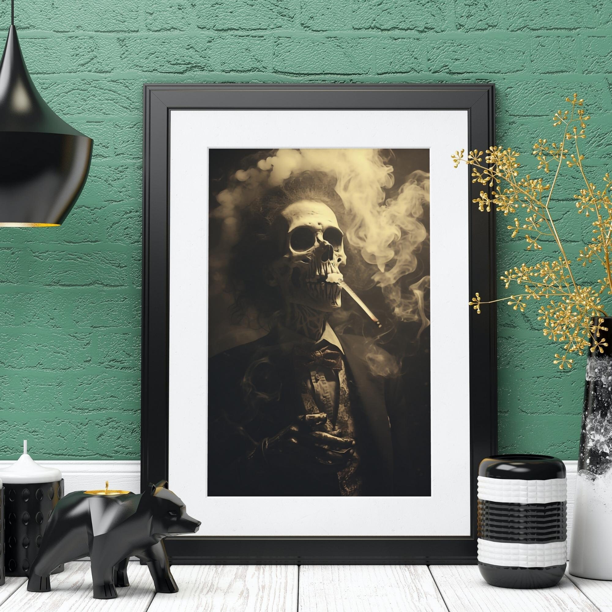 Halloween Printable Vintage Skeleton Wall Art Halloween Spooky Season ...
