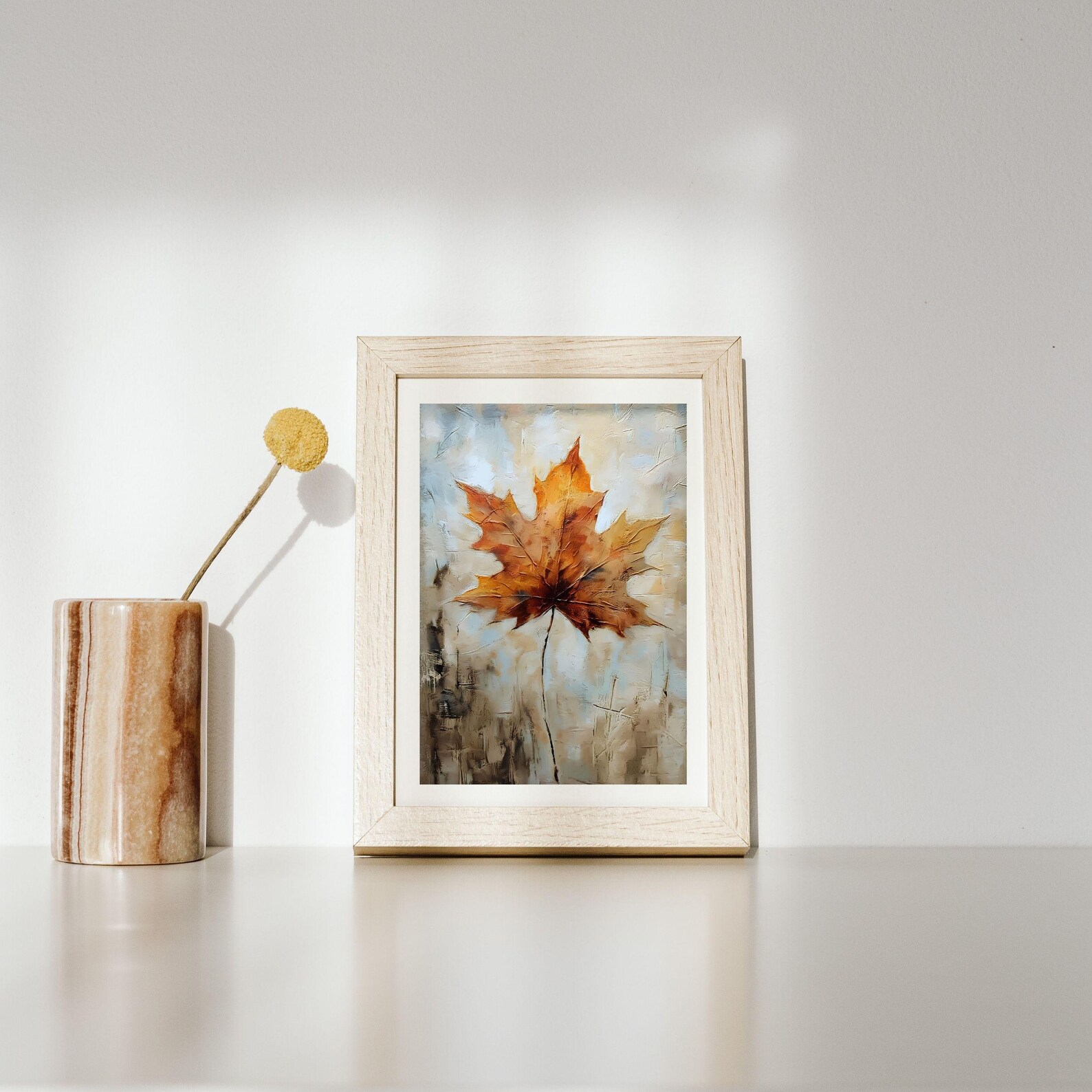 Vintage Autumn Leaf Wall Art,fall Wall Decor,leaf Art Still Life ...