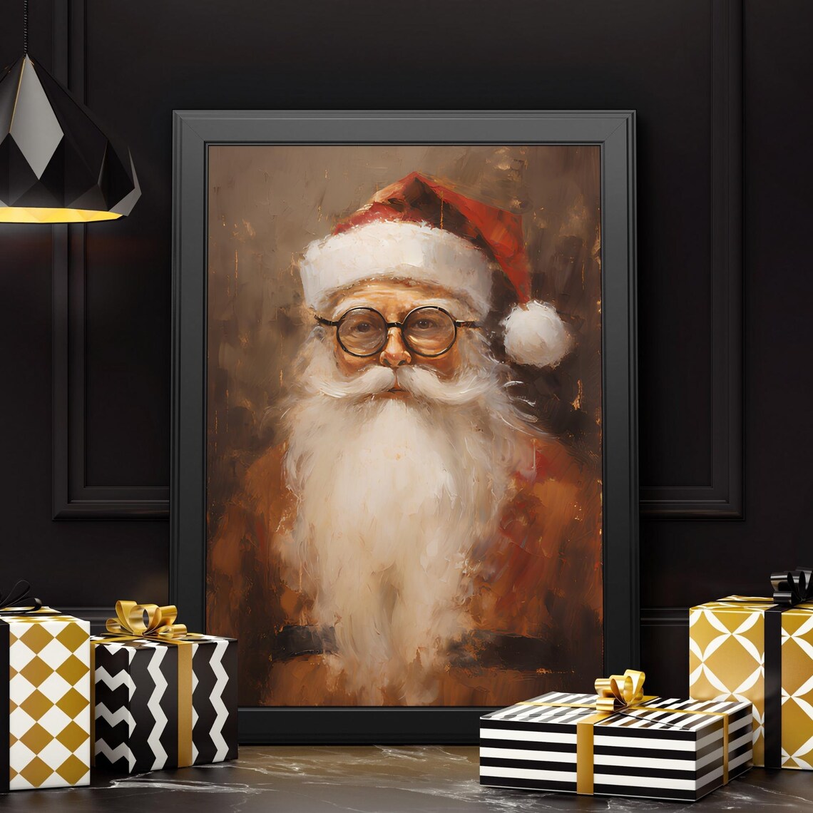 Vintage Santa Claus Printable Xmas Rustic Santa Claus Prints Christmas ...