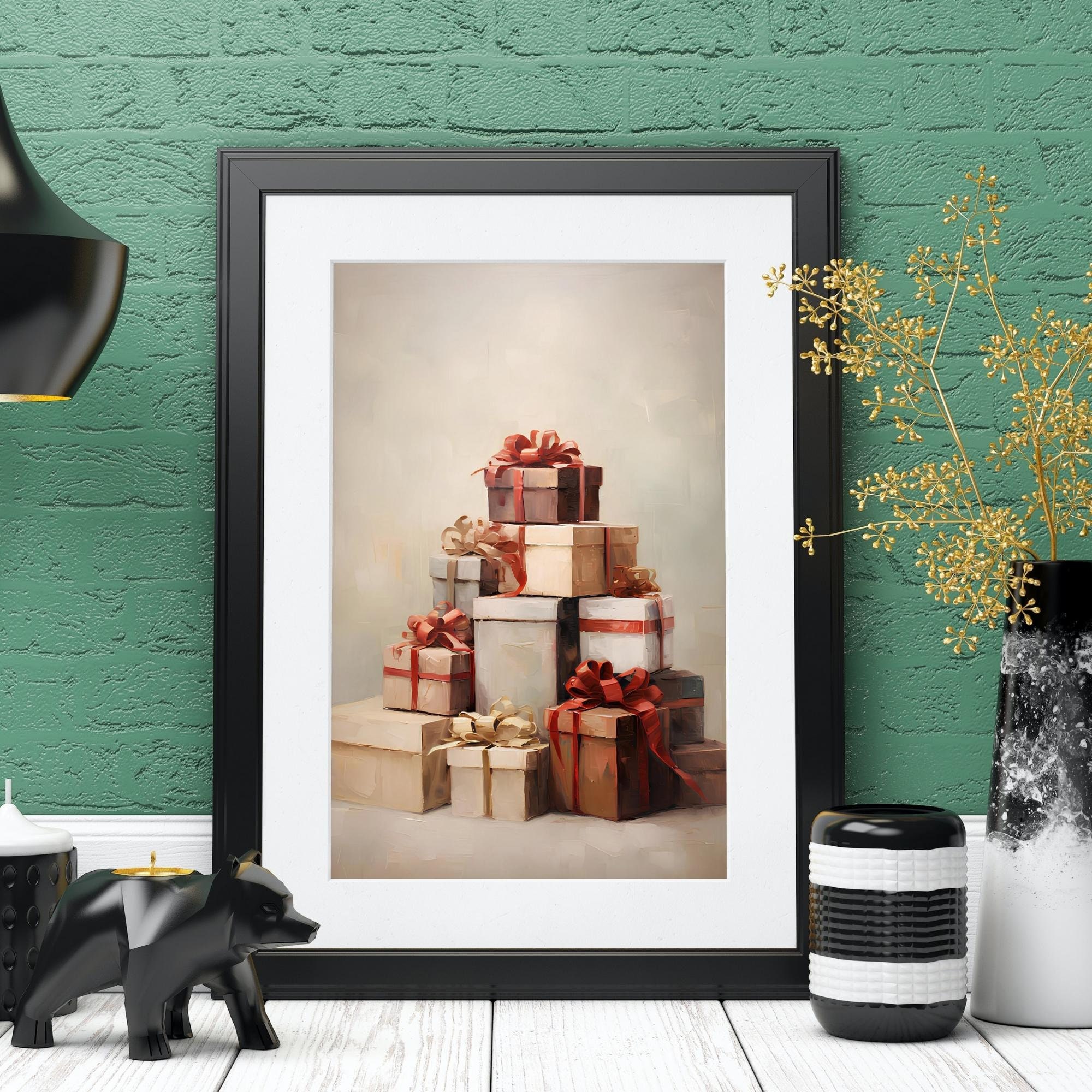 Vintage Christmas Gifts Wall Art,christmas Gifts Prints,christmas Home ...