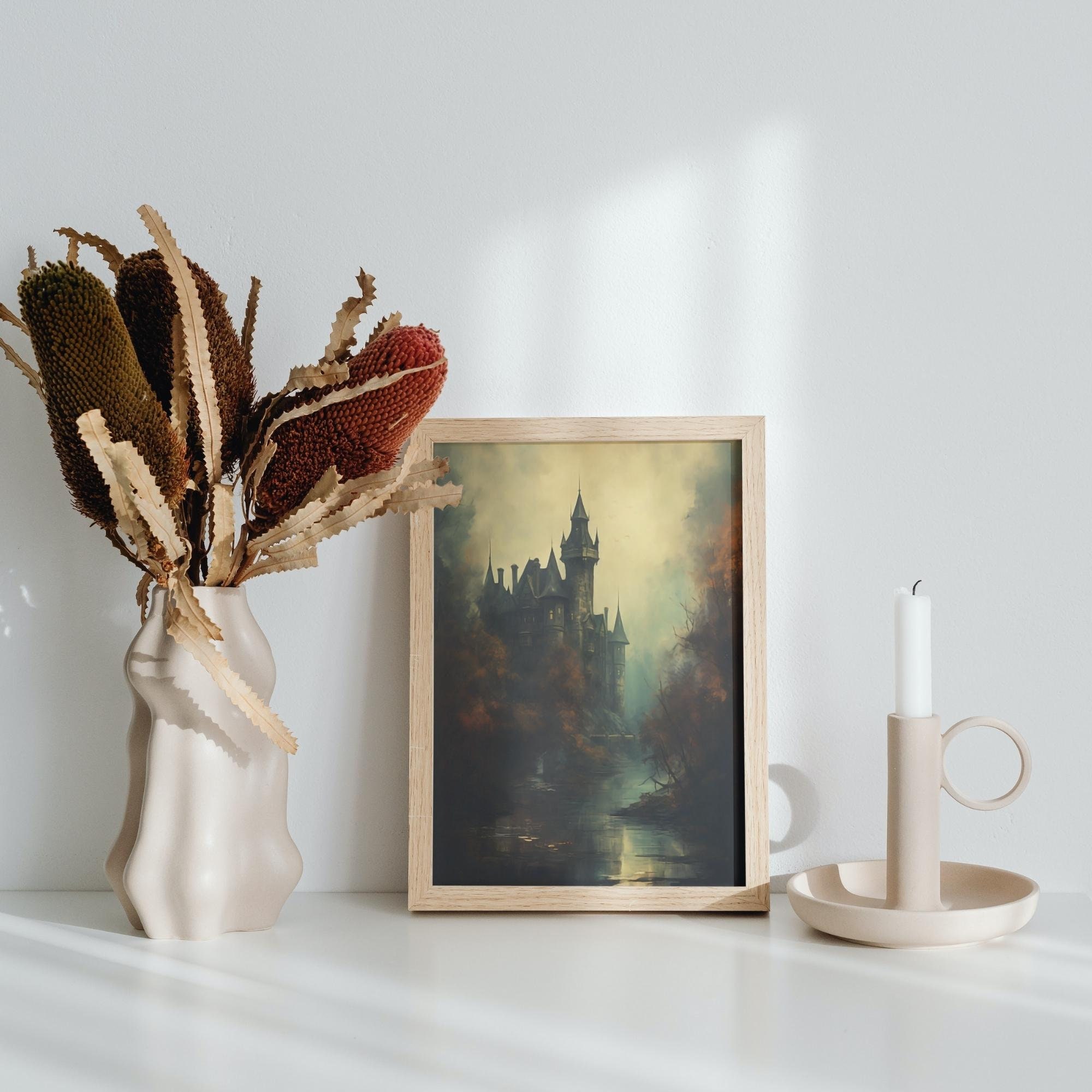 Halloween Spooky Manor Printable Haunted Mansion Print Vintage Macabre ...