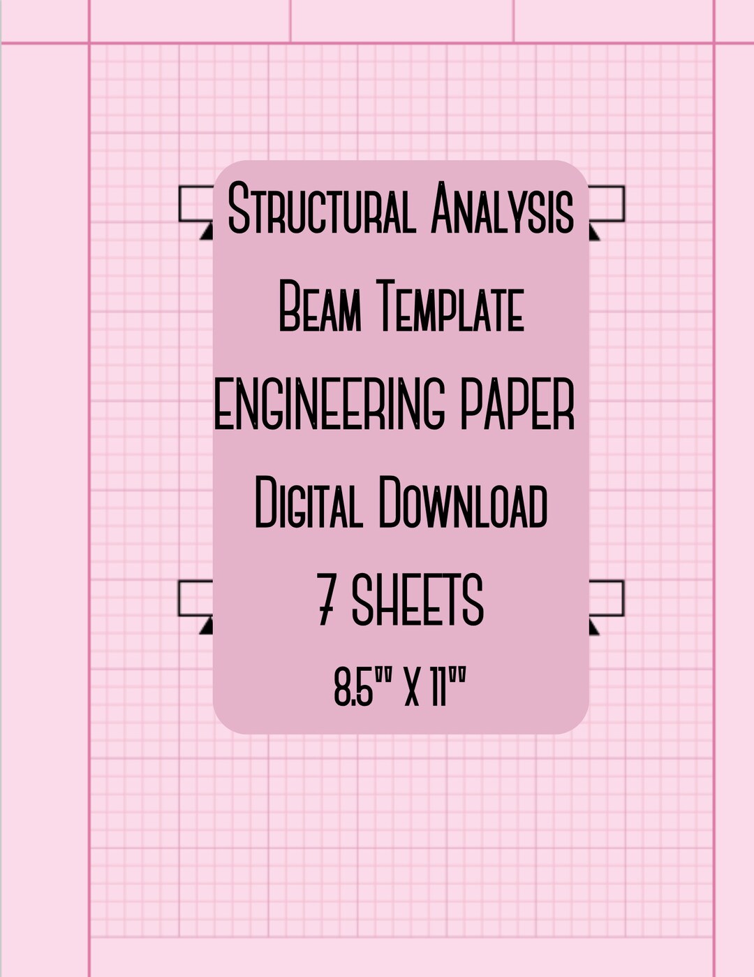 Structural Analysis Beam Template - Blue Engineering Paper - Etsy