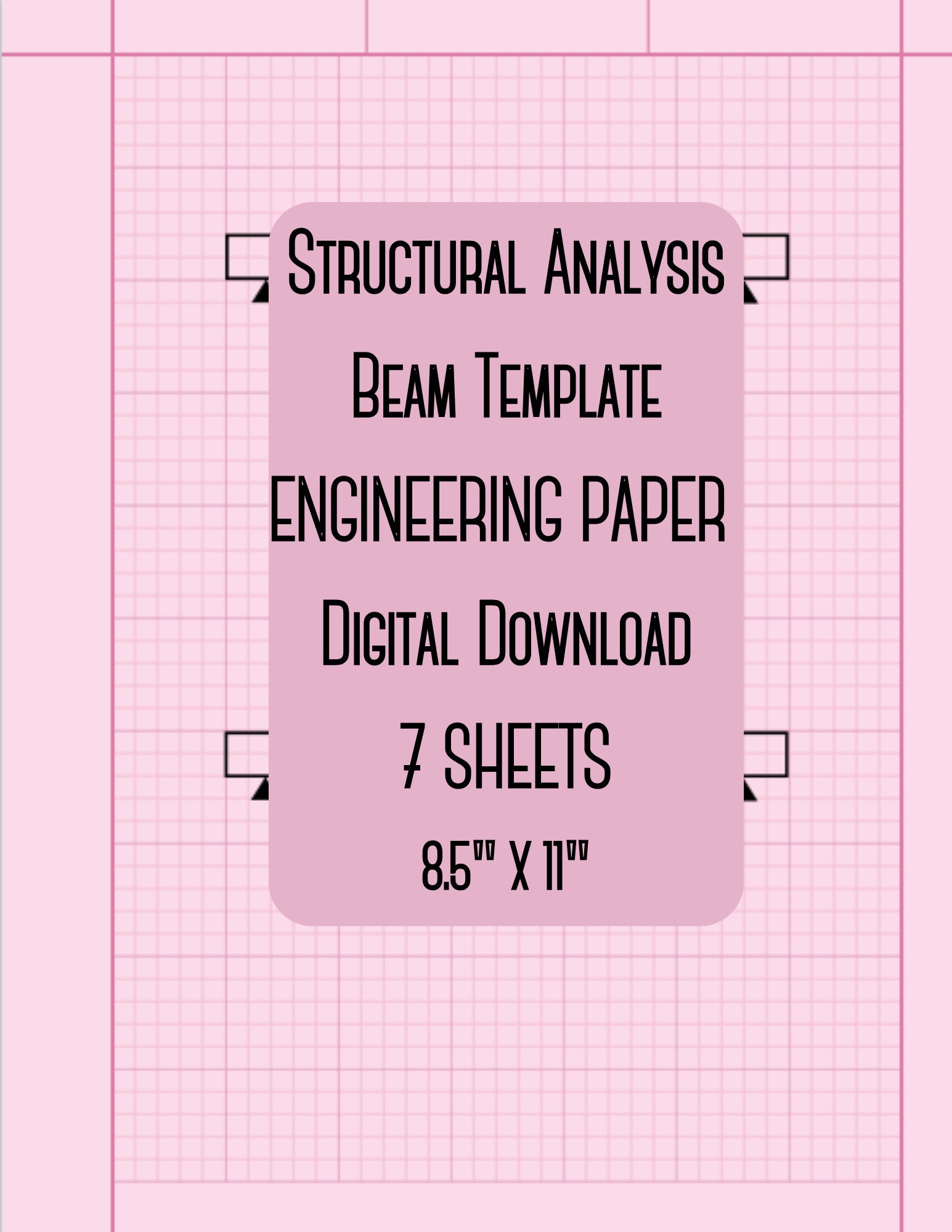 Structural Analysis Beam Template - Blue Engineering Paper - Etsy