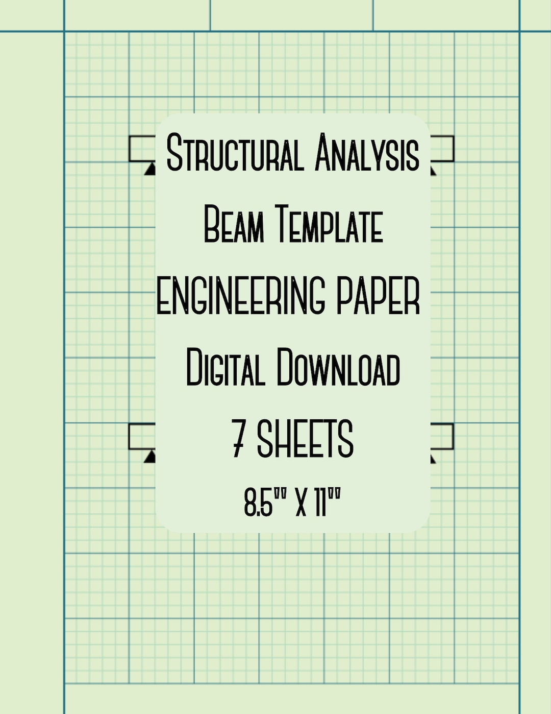 Structural Analysis Beam Template - Engineering Paper - Etsy