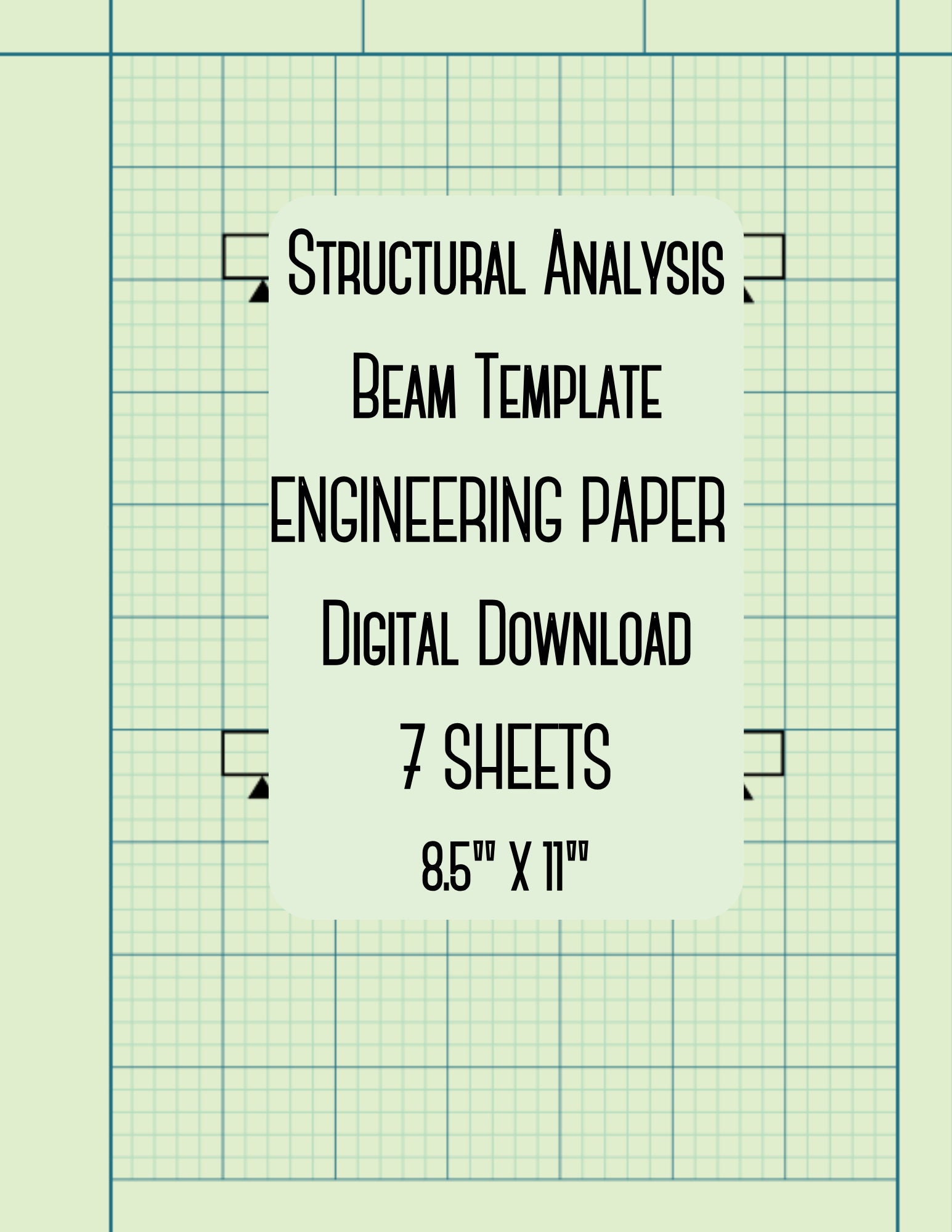 Structural Analysis Beam Template - Engineering Paper - Etsy
