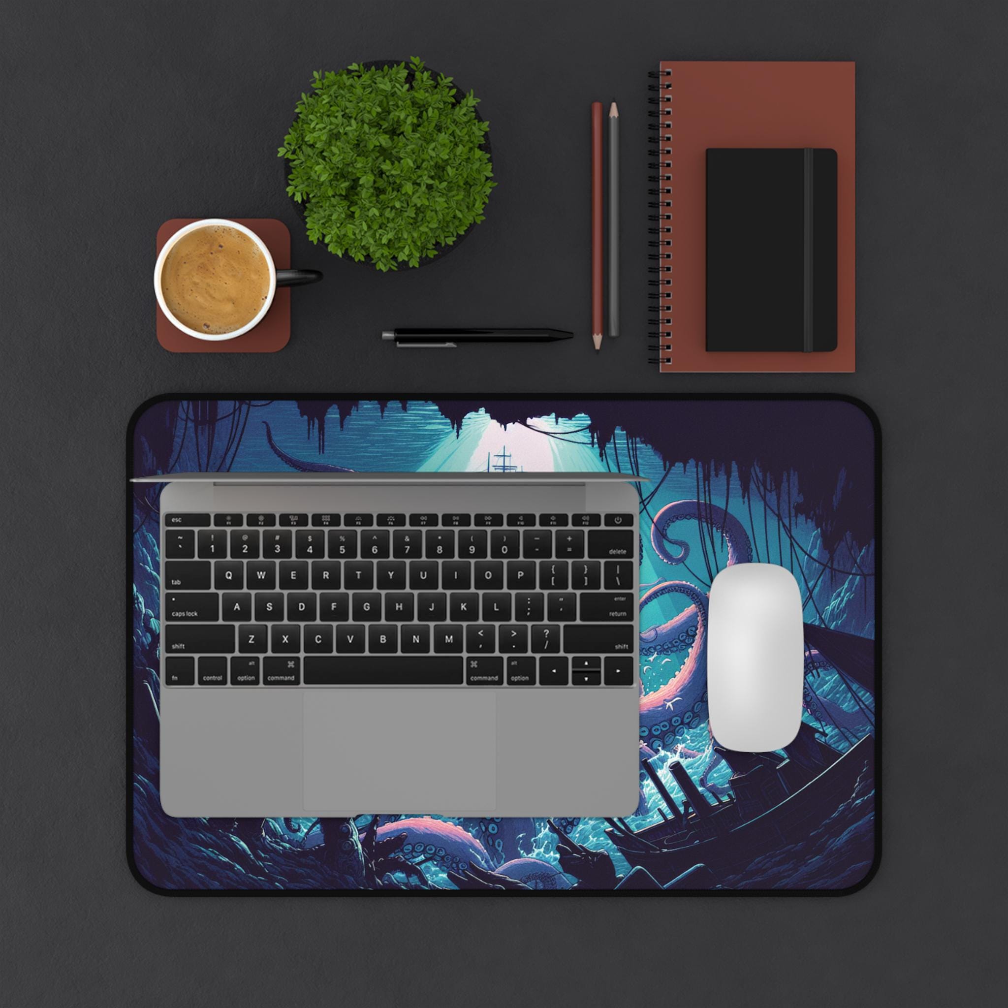 Kraken Sunken Ship Ocean Adventure Anime Gaming Mousepad Gamer Gift ...