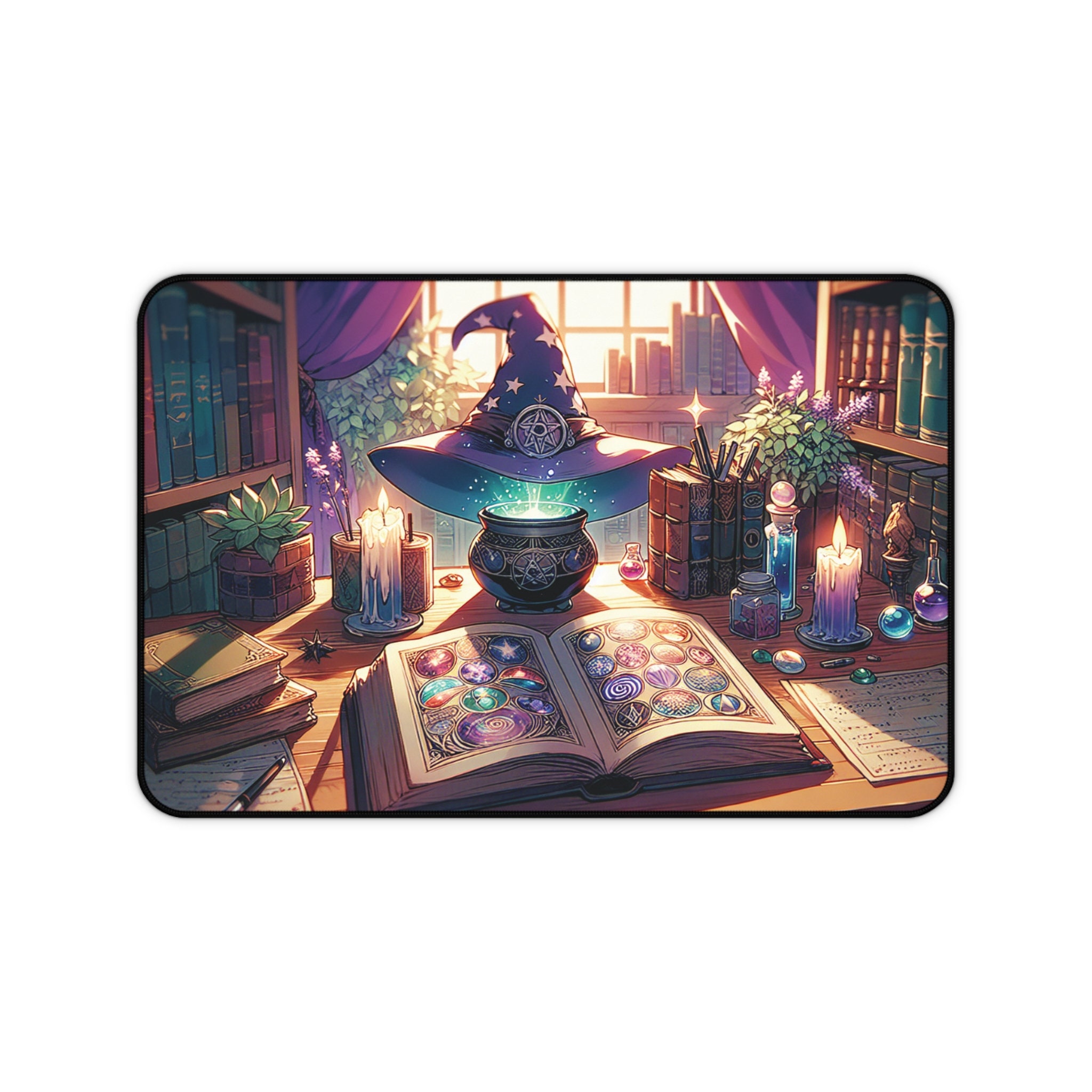 Magic Study Desk Mat Wizard Tower Mousepad Anime Gaming Mousepad Gamer ...