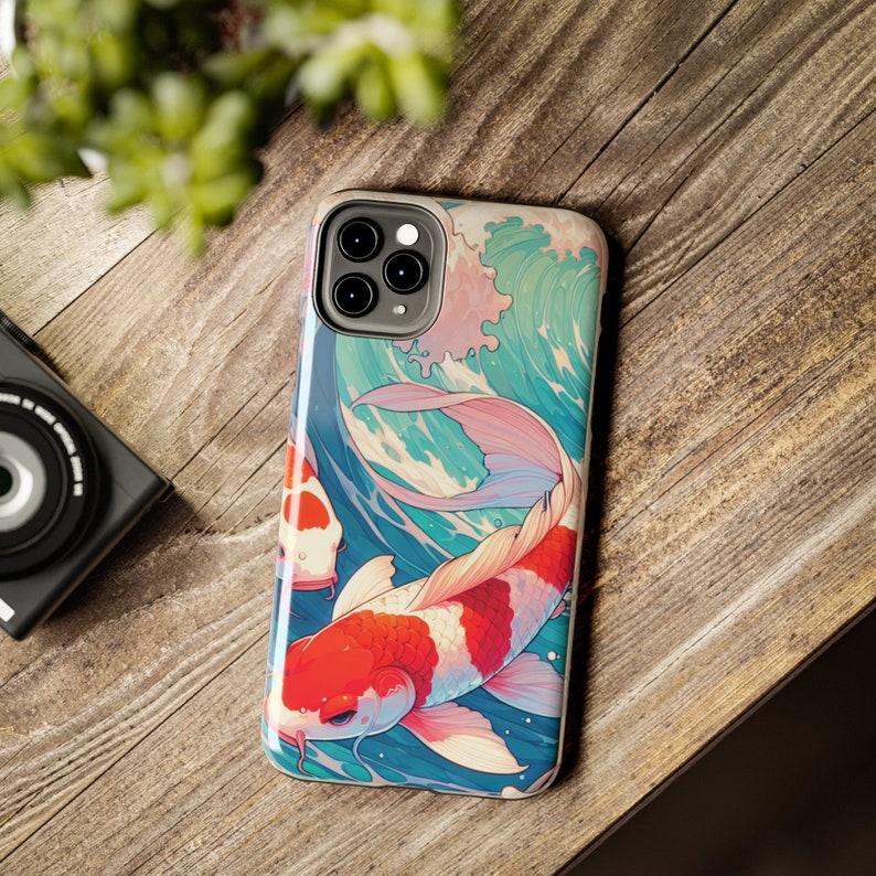 Anime Koi Fish Colorful Aesthetic Designer Case for iPhone 11, 12, 13 ...