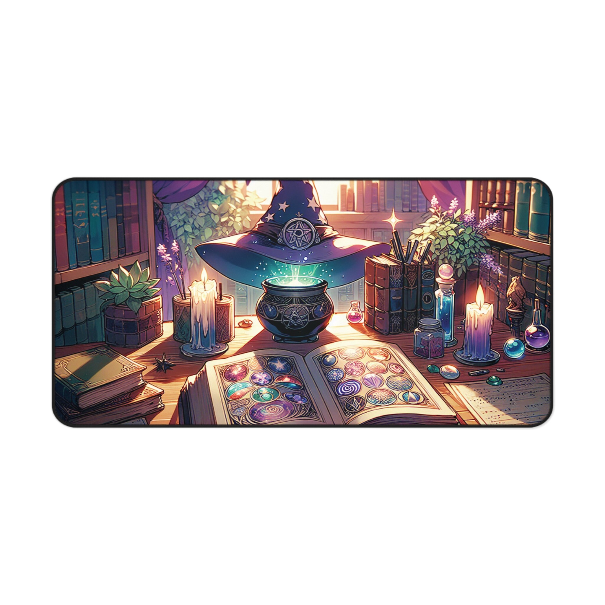 Magic Study Desk Mat Wizard Tower Mousepad Anime Gaming Mousepad Gamer ...